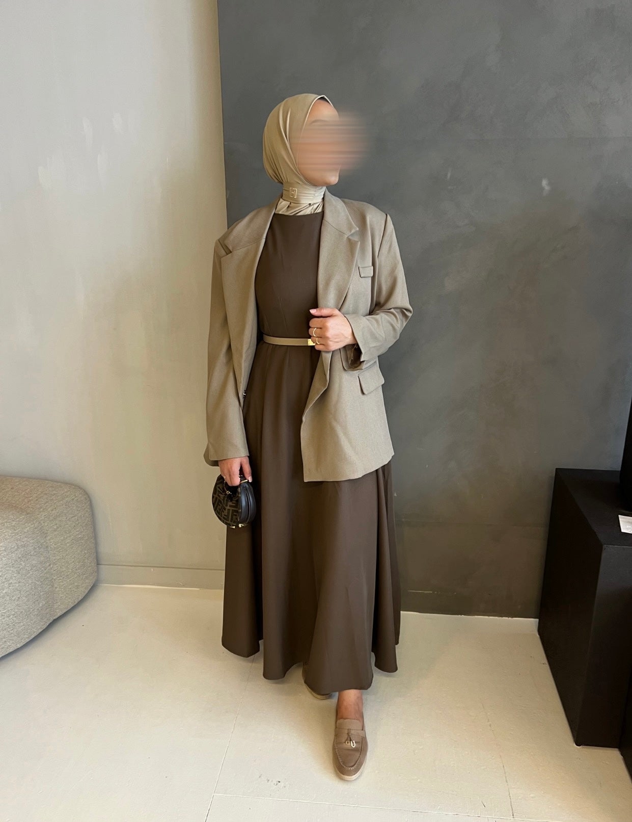 Eline dress brown – Hanora Fashion