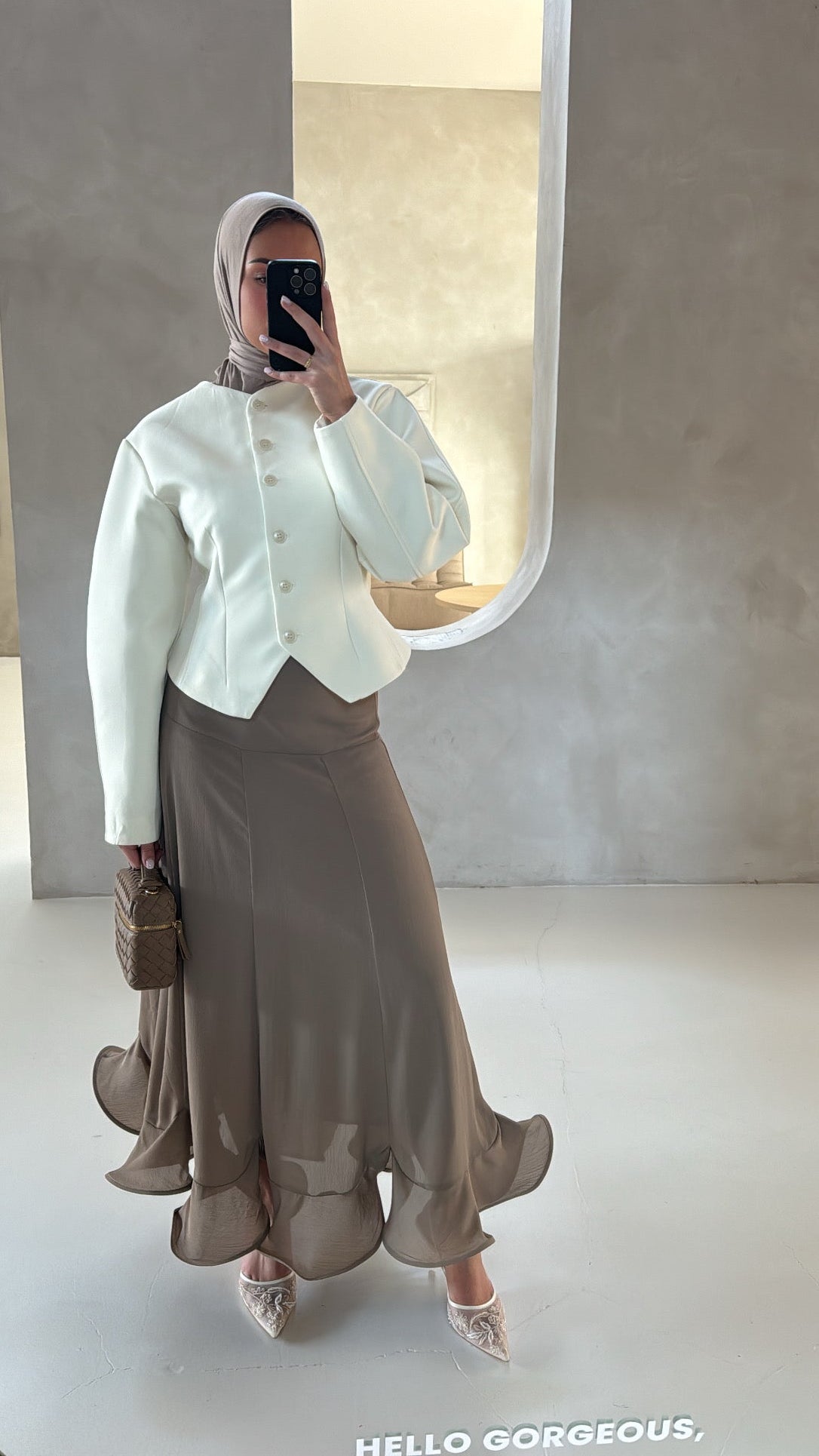 TALIA SKIRT TAUPE – Hanora Fashion