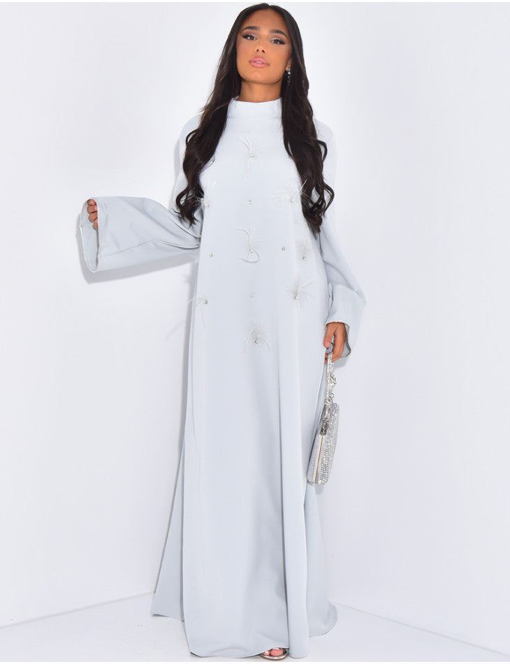 PREMIUM ABAYA SAMARA - HAND BEADING – Hanora Fashion