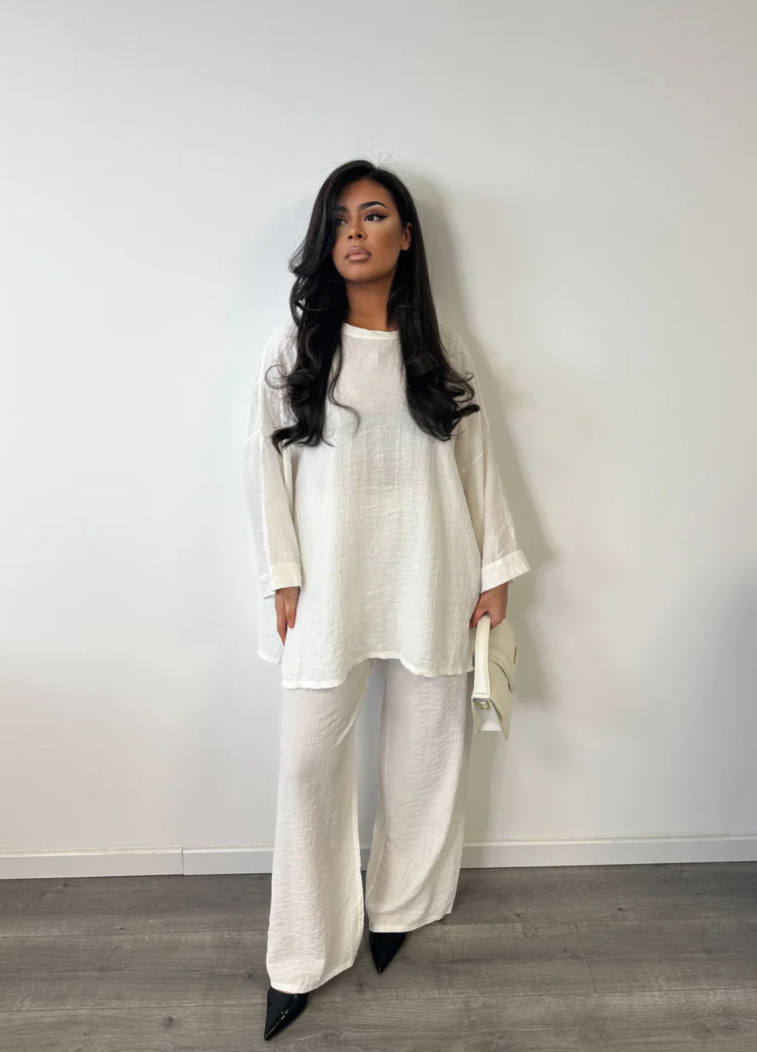SUNYA CO-ORD WHITE – Hanora Fashion