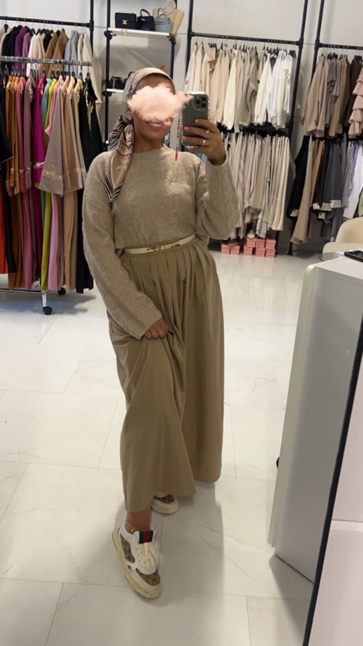 EVA FLARED LONG SKIRT CAMEL – Hanora Fashion